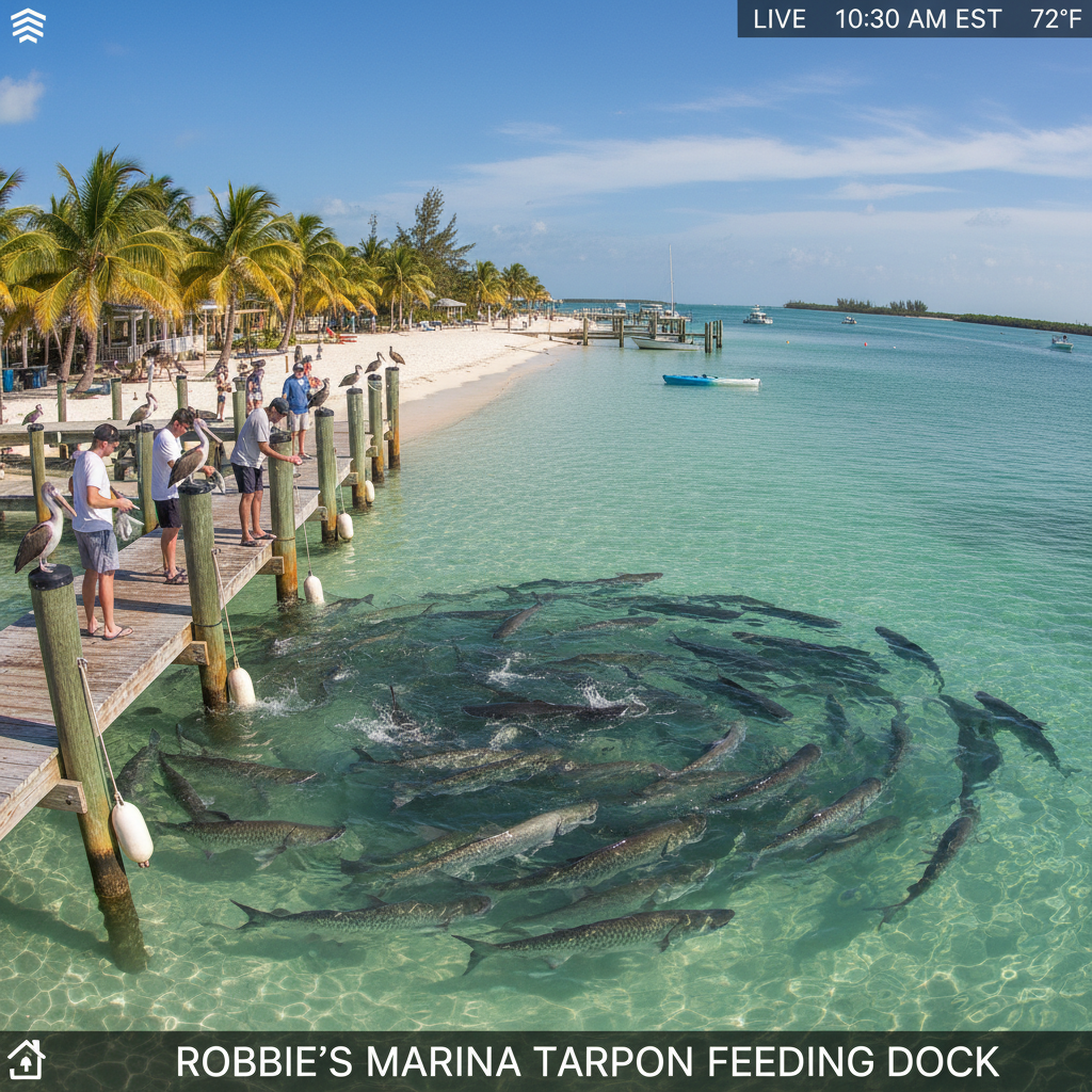 Robbie's Marina Tarpon Feeding Dock