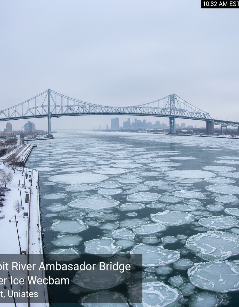 Live bridges, water, harbors, ships webcam in Detroit, United States ...